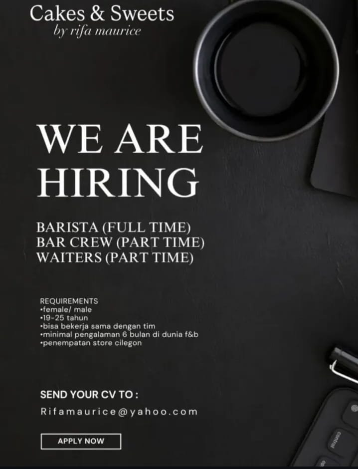 Lowongan Kerja Barista & Waiters Cakes & Sweets di Cilegon ...