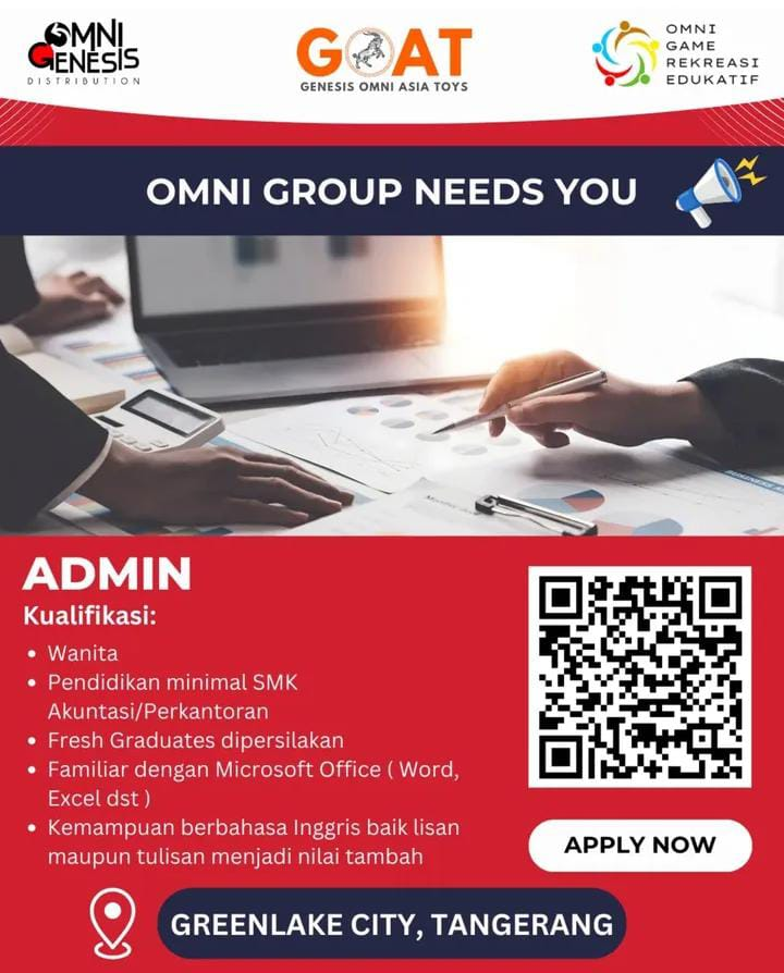 Lowongan Kerja Admin Omni Group (Genesis Omni Asia Toys) 2026 ...
