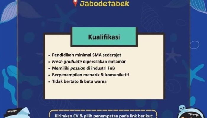 Lowongan Kerja Service & Kitchen Crew D'Cost Min SMA/SMK Terbaru 2026 ...