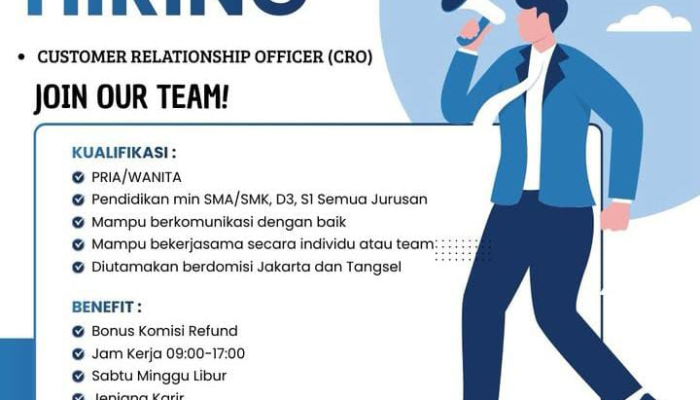 Lowongan Kerja Customer Relationship Officer (CRO) di PT Batavia Pijar ...