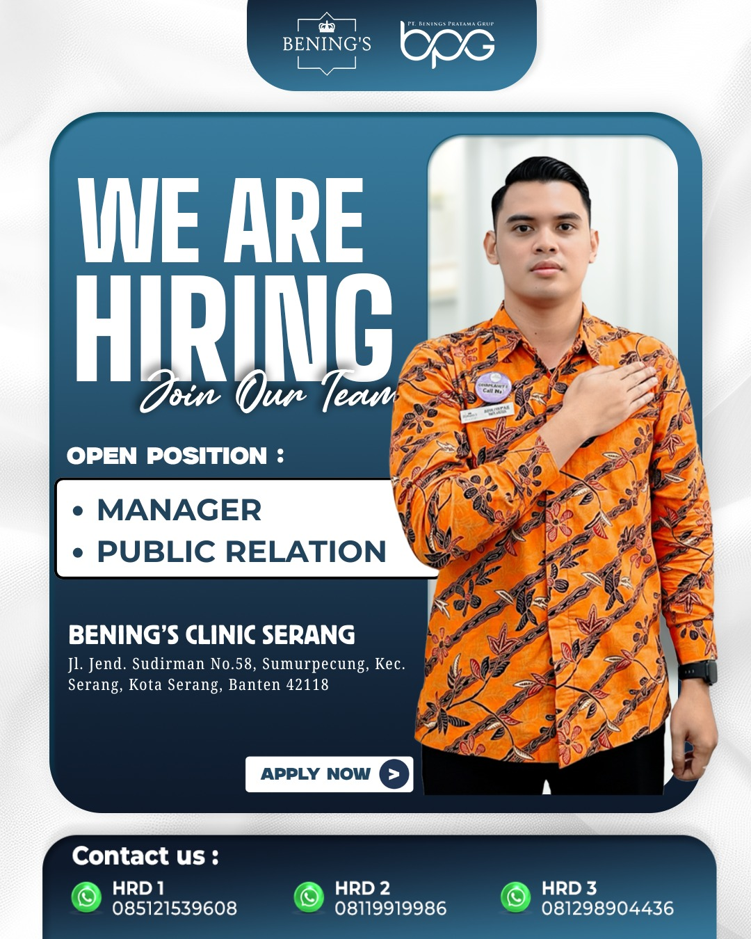 Lowongan Kerja Bening's Clinic Serang Posisi Manager dan Public ...